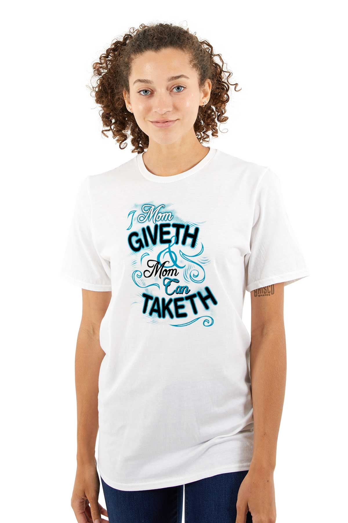Mom Giveth and Taketh Funny Mothers Women's Plus Size Graphic Tee ...