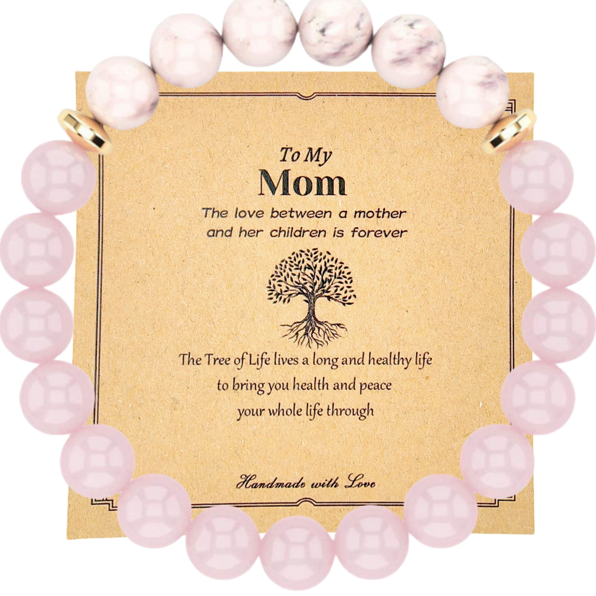 To My Mom Handmade Anxiety Bracelet for Women,Mothers Day Gifts,Rose ...