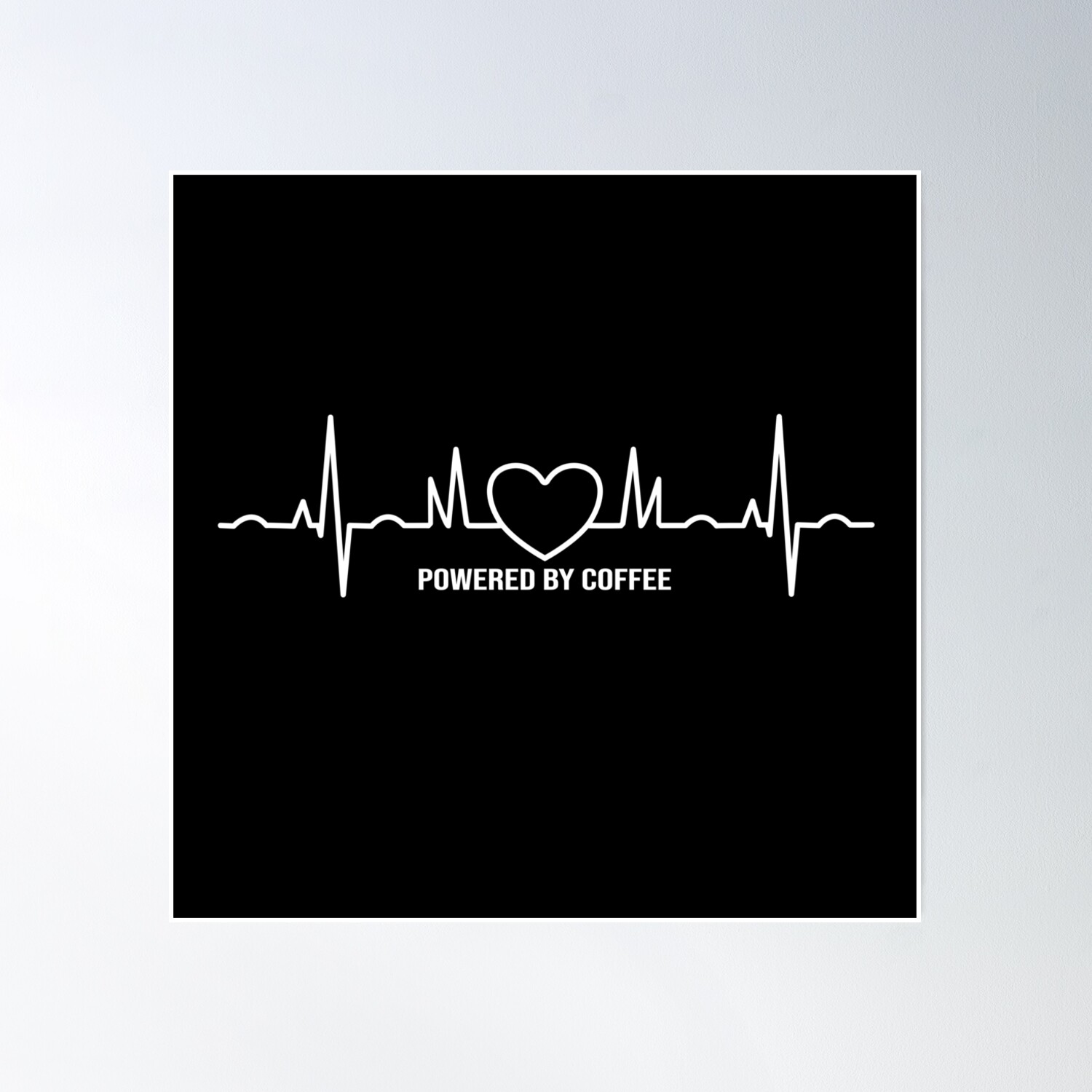 Mom Heartbeat Coffee Love Poster Wall Art, Modern Wall Decor, 16x16 ...