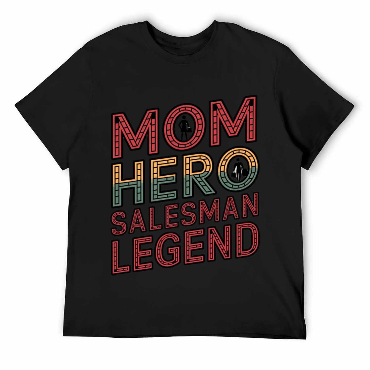 Mom Hero Salesman Legend Floral Peace Sign Hippies Flower Boho T-Shirt ...