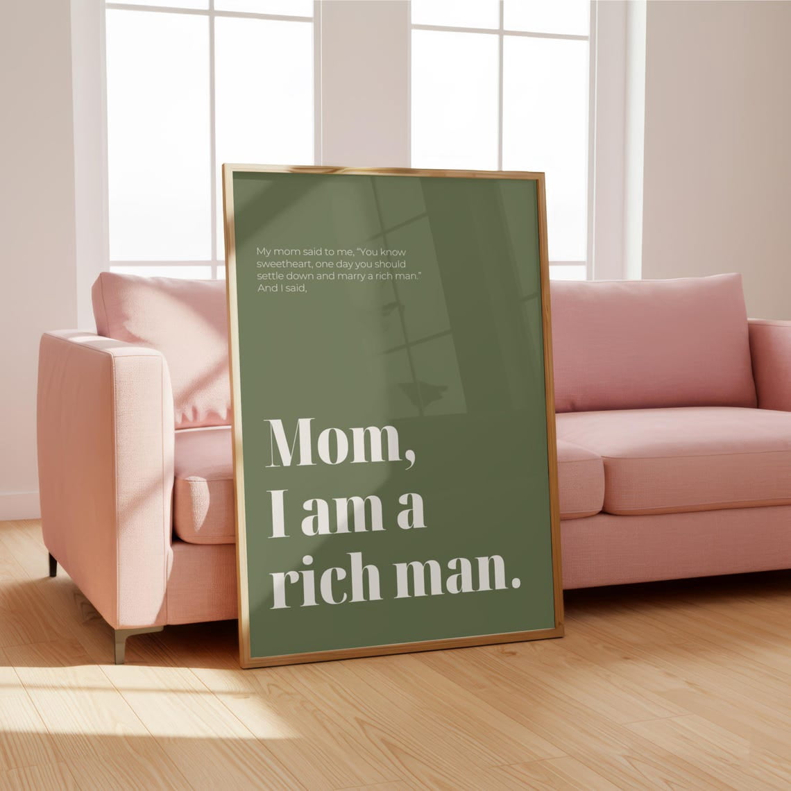 Mom I Am A Rich Man Cher Wall Art Dopamine Decor Illustration ...