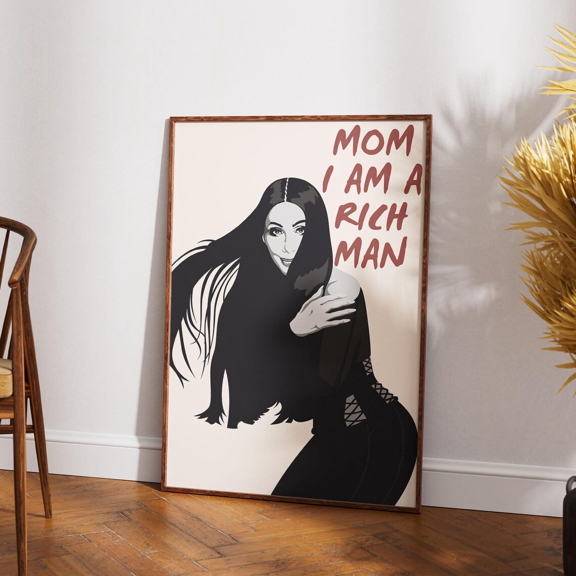 Mom I Am A Rich Man Poster, Black And White Feminist Wall Art Print ...