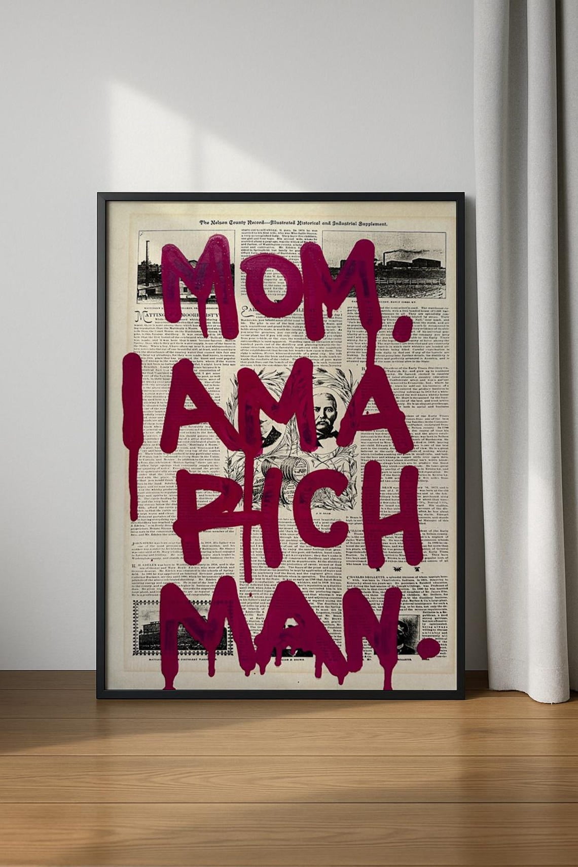 Mom I Am A Rich Man Poster, Trendy Newspapers Poster, Mom I Am A Rich ...