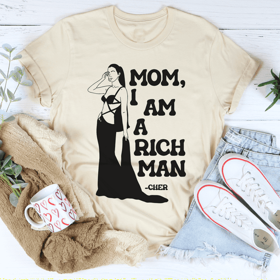 Mom I Am A Rich Man Tee Athletic Heather S Peachy Sunday T-Shirt ...