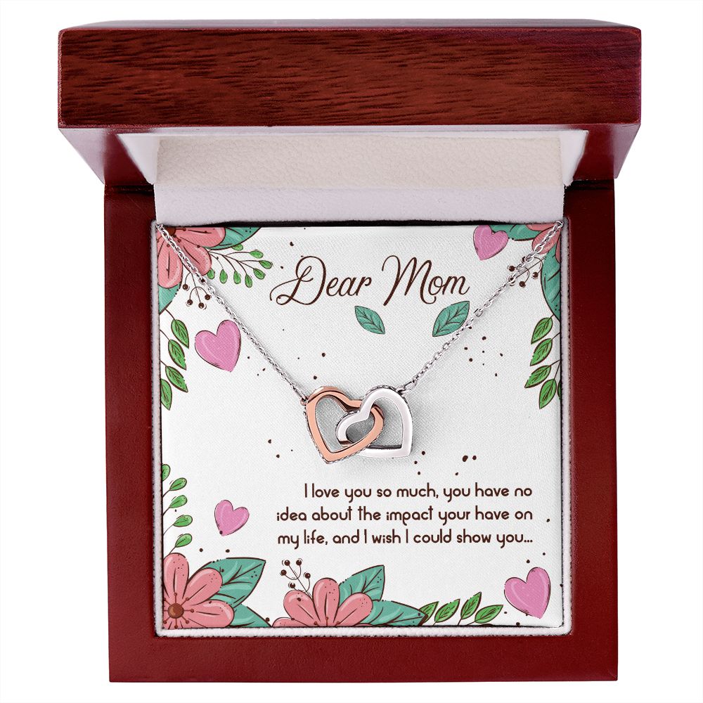 Mom I Love You So Much Interlocking Hearts Necklace - Walmart.com
