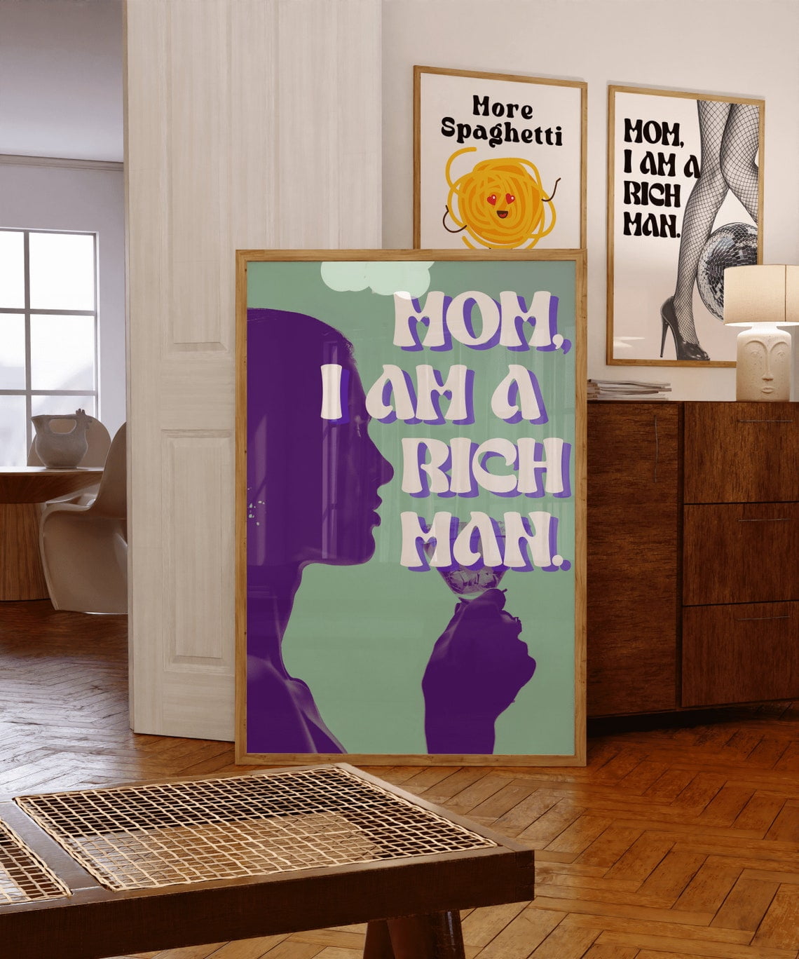 Mom, I Am A Rich Man Print ~ Aesthetic Room Decor ~ Trendy Wall Art 70S ...