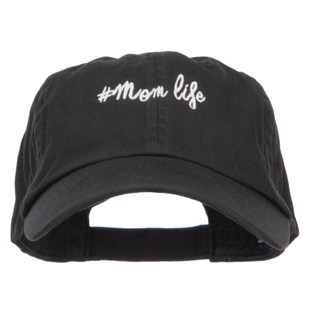 Mom Life Embroidered Low Cap - Black OSFM - Walmart.com