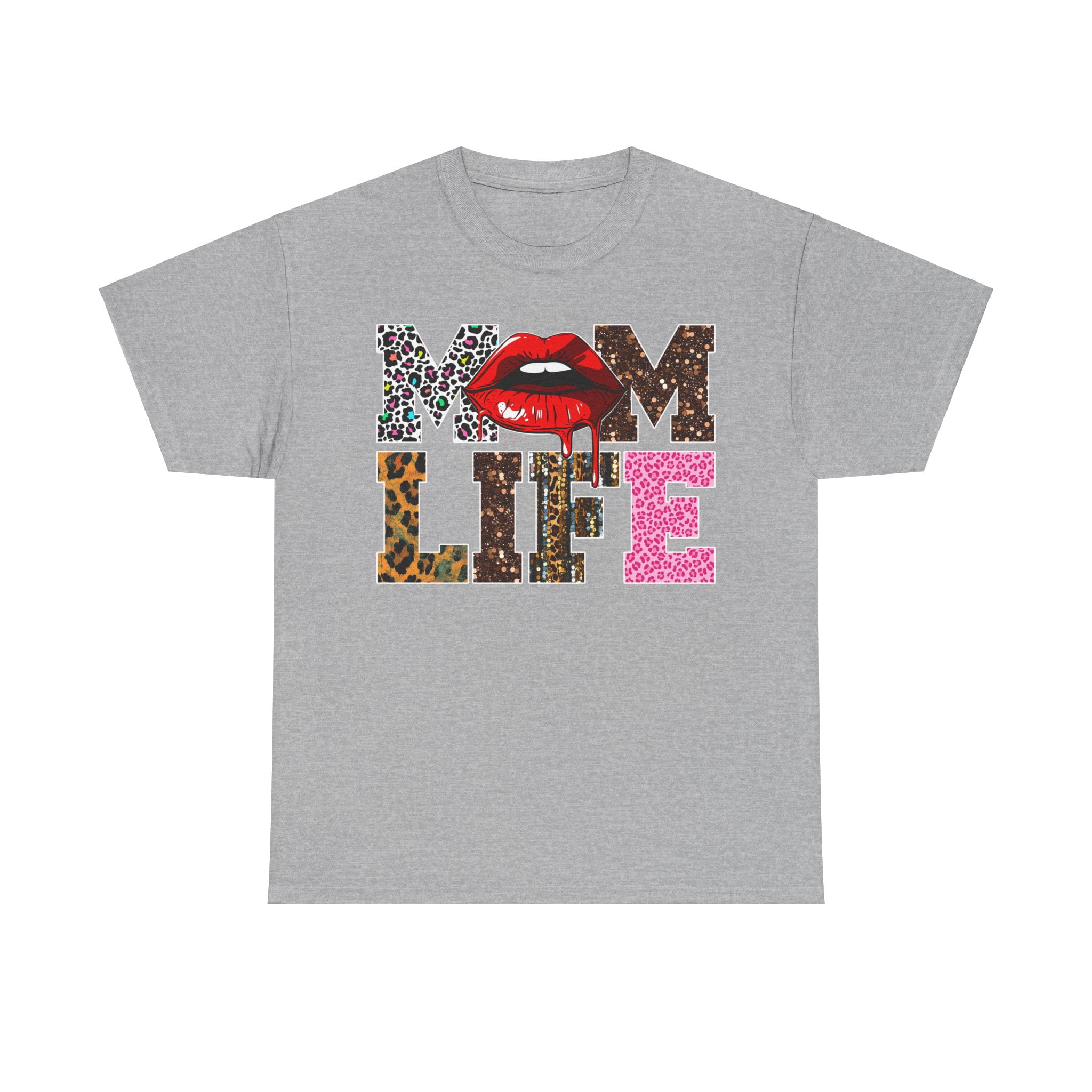 Mom Life Leopard Lips Stripe Shirt, Funny Mother's Day Shirt ID-0401 ...