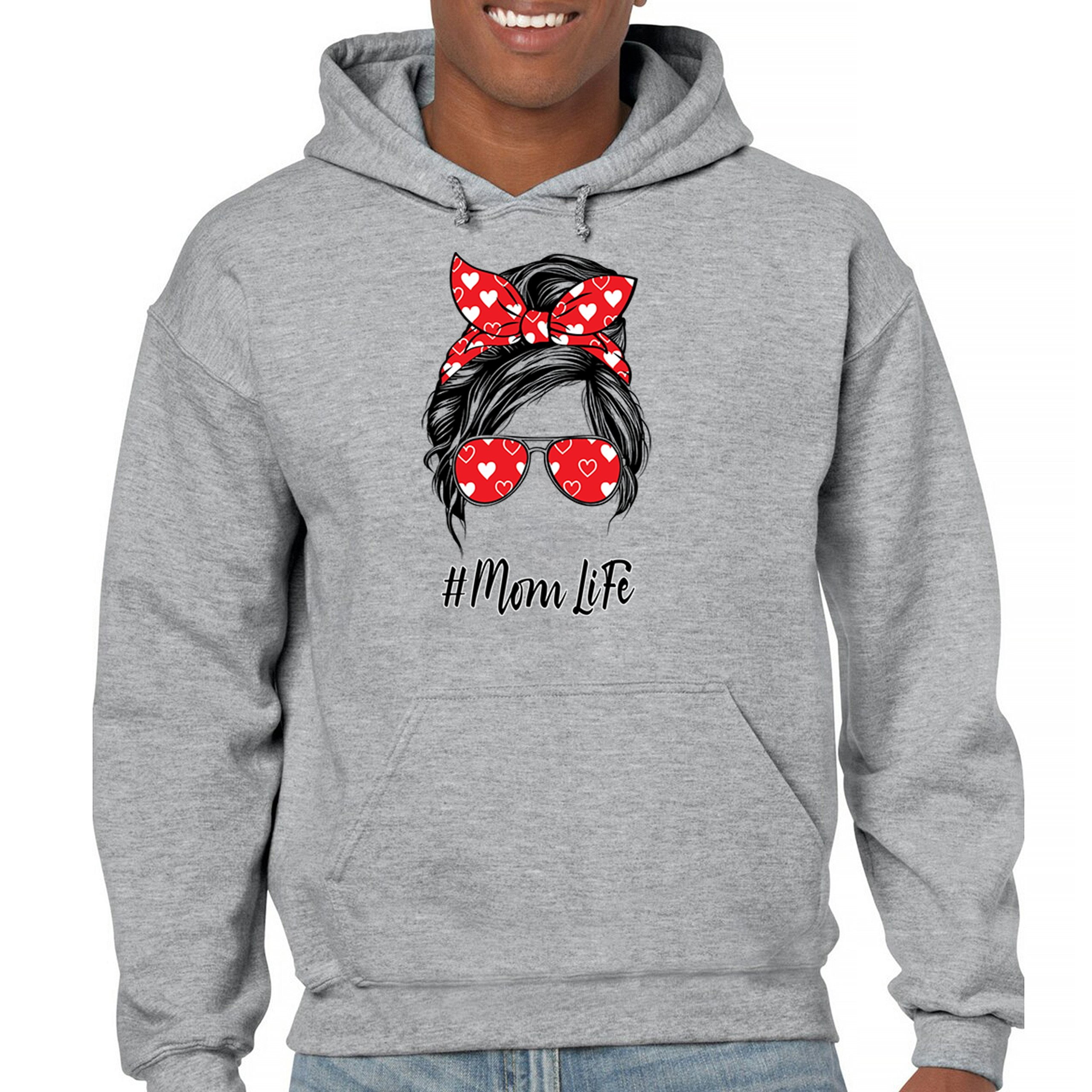 Mom Life Messy Bun Sweatshirt Trendy Motherhood Parenting Maternity ...