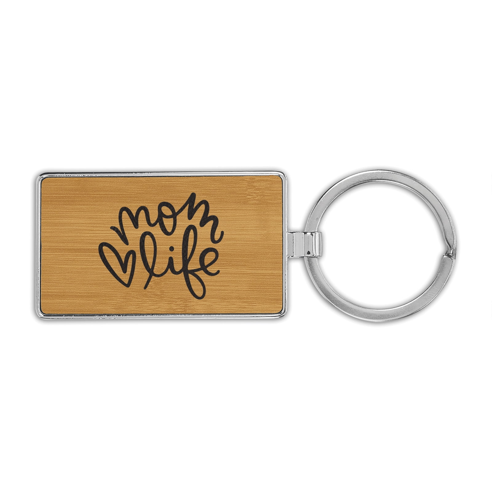 Mom Life Premium Leatherette Keychain mother momma parenting live laugh love - Bamboo - Walmart.com