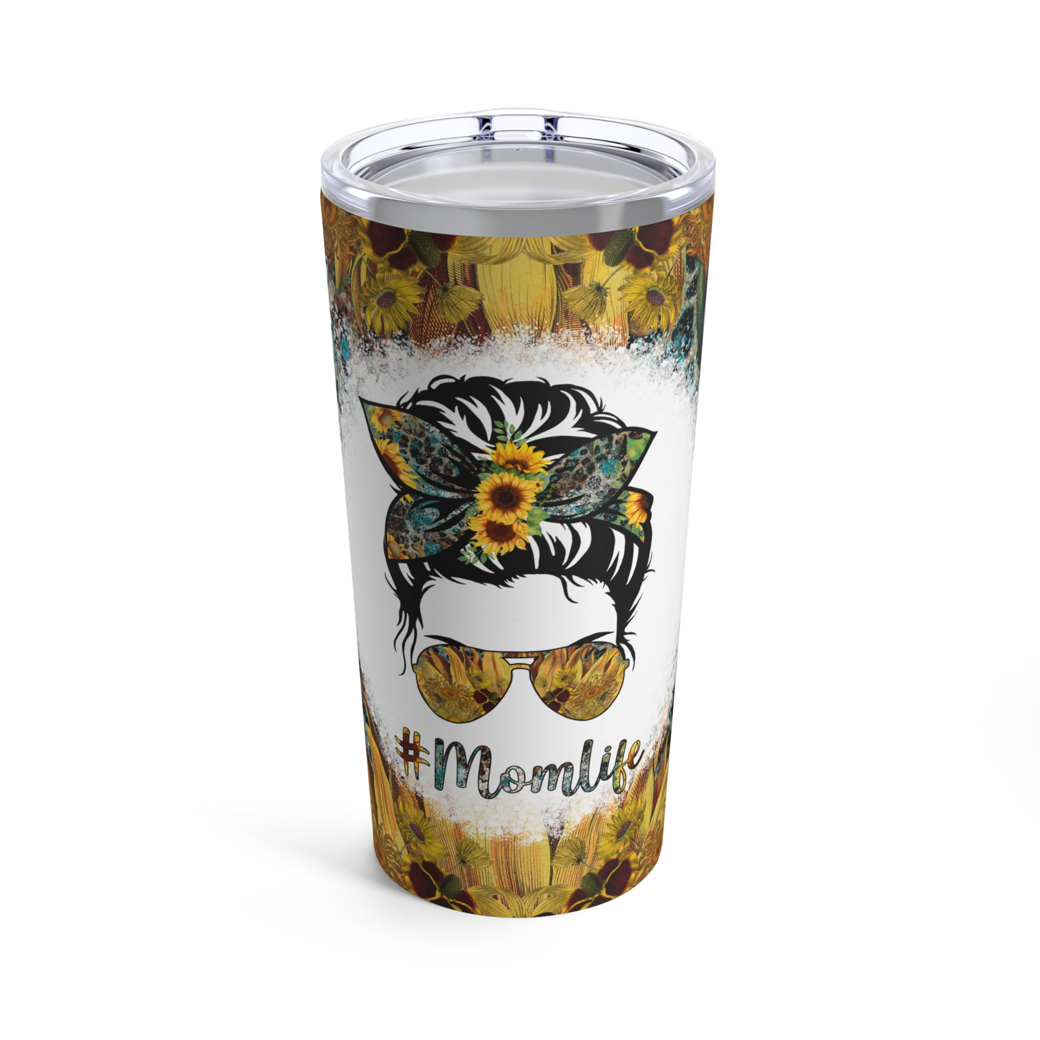 Mom Life Sunflower Floral 20oz Stainless Steel Tumbler - Walmart.com