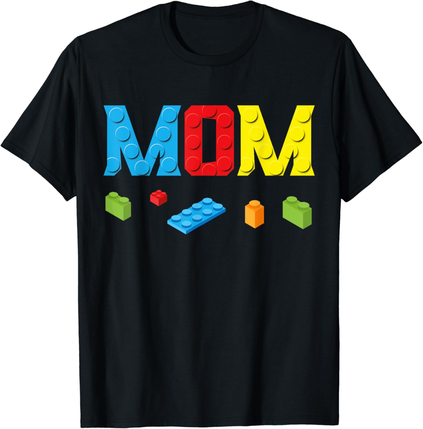 Mom Master Builder Building Bricks Blocks Family Set Parents T-Shirt ...