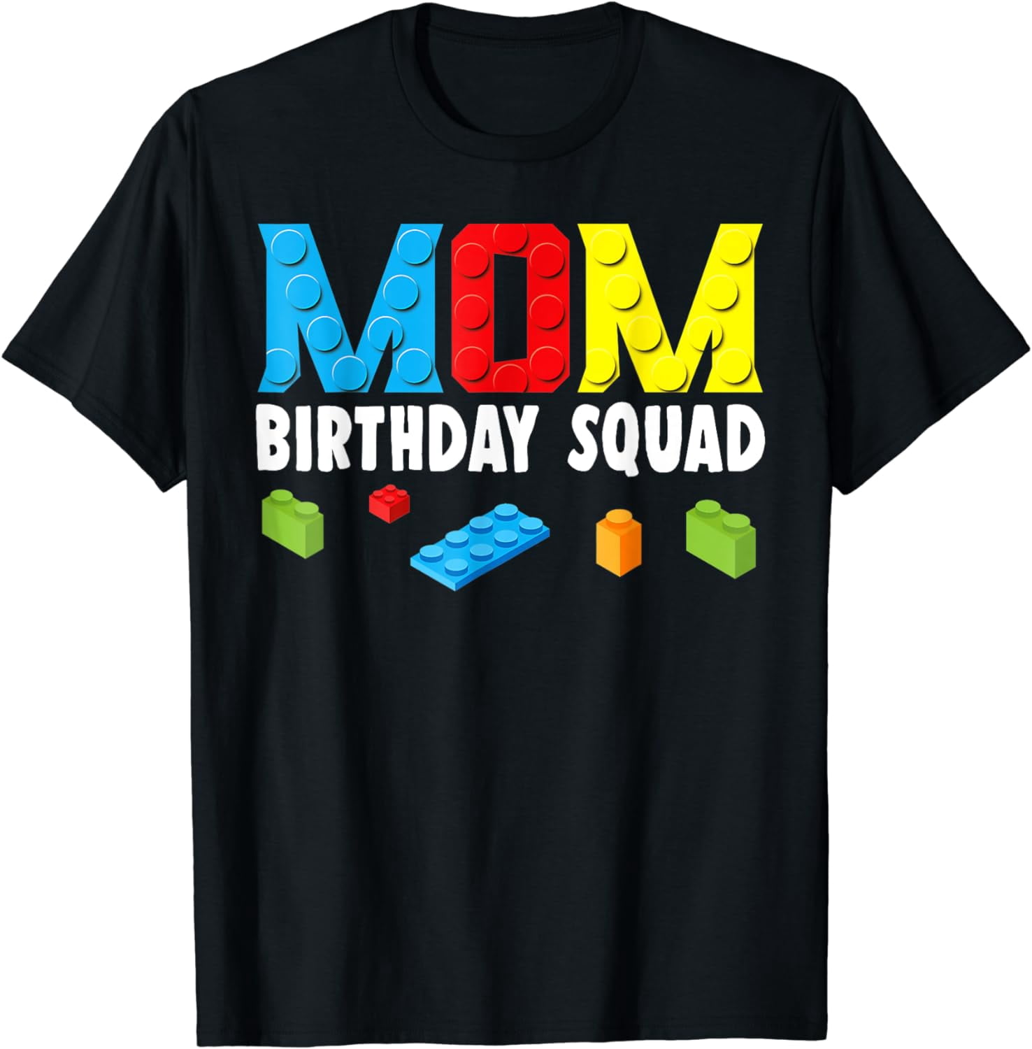 Mom Master Builder Building Bricks Blocks Mom Birthday Squad T-Shirt ...