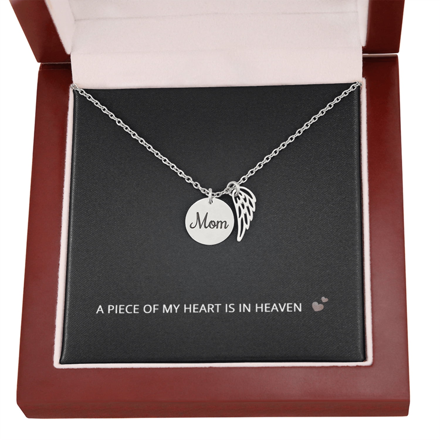 Mom Memorial Necklace for Sister Loss of Mother Jewelry A Piece Heart ...