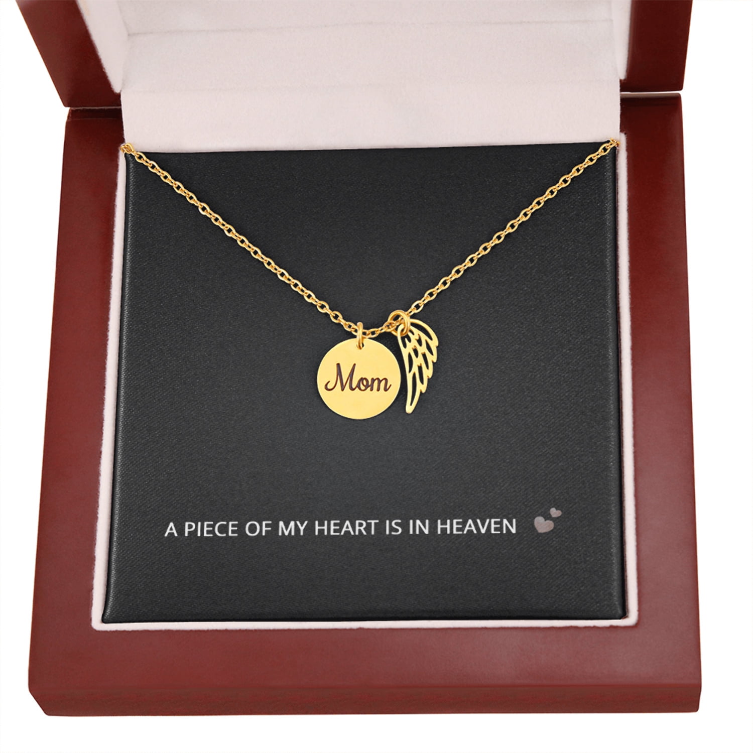 Mom Memorial Necklace for Sister Loss of Mother Jewelry A Piece Heart ...