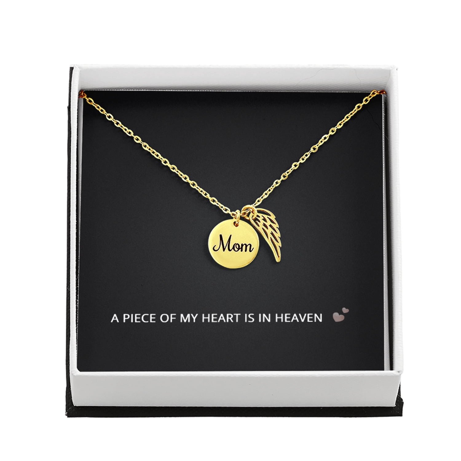 Mom Memorial Necklace for Sister Loss of Mother Jewelry A Piece Heart ...