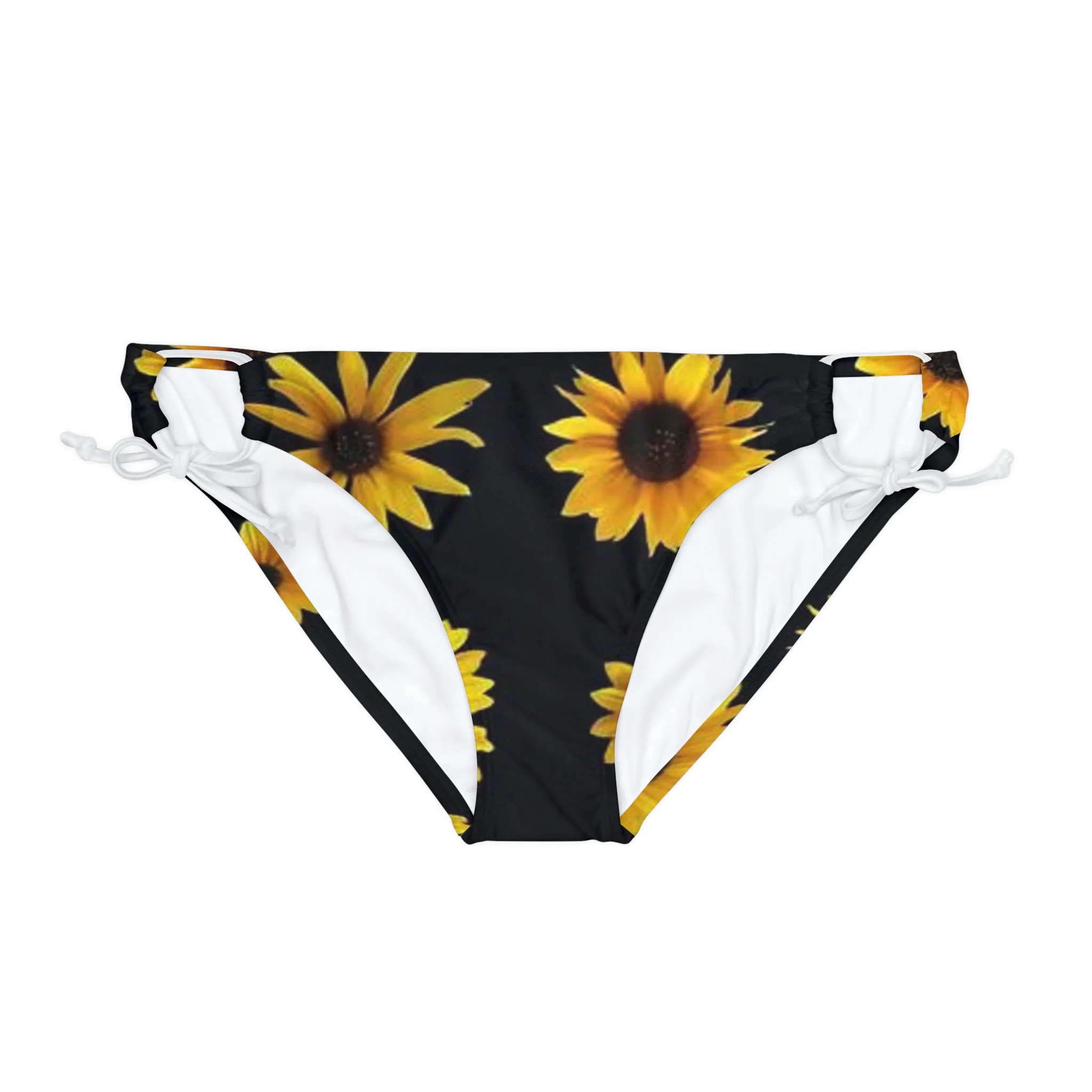 Mom Messy bun Sunflower Loop Tie Side Bikini Bottom - Walmart.com