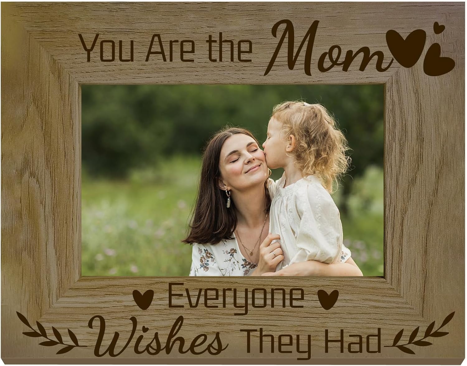 Mom Picture Frame Wood Photo Frame Holds Display Pictures 4x6 Wall ...