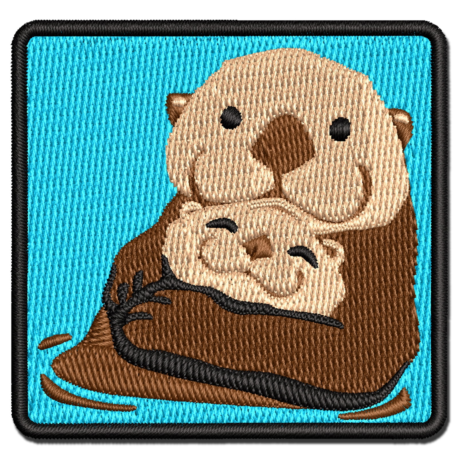 Mom Sea Otter and Baby Mother's Day Applique Multi-Color Embroidered ...