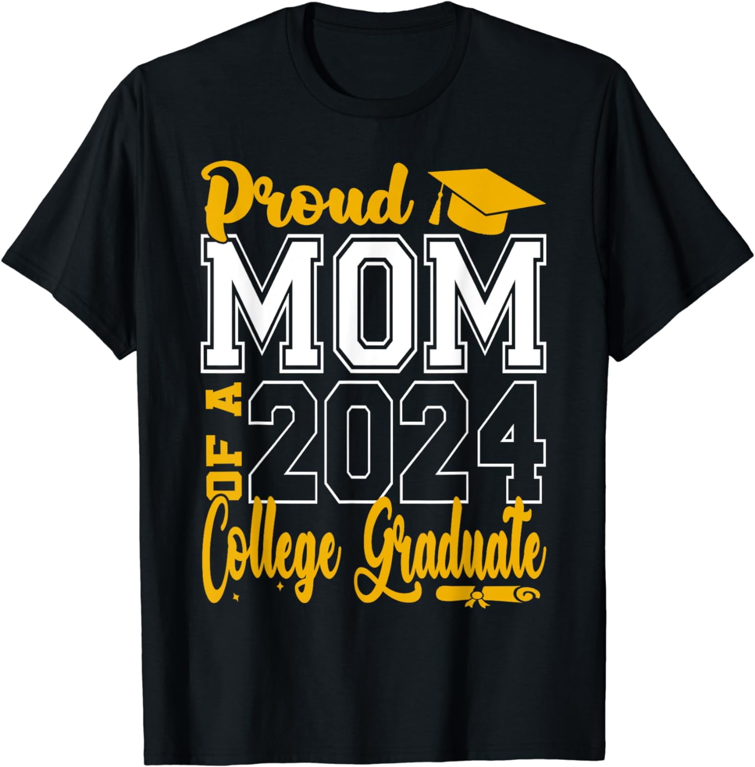 Mom Senior 2024 Proud Mom Of A 2024 College Graduate T-Shirt - Walmart.com
