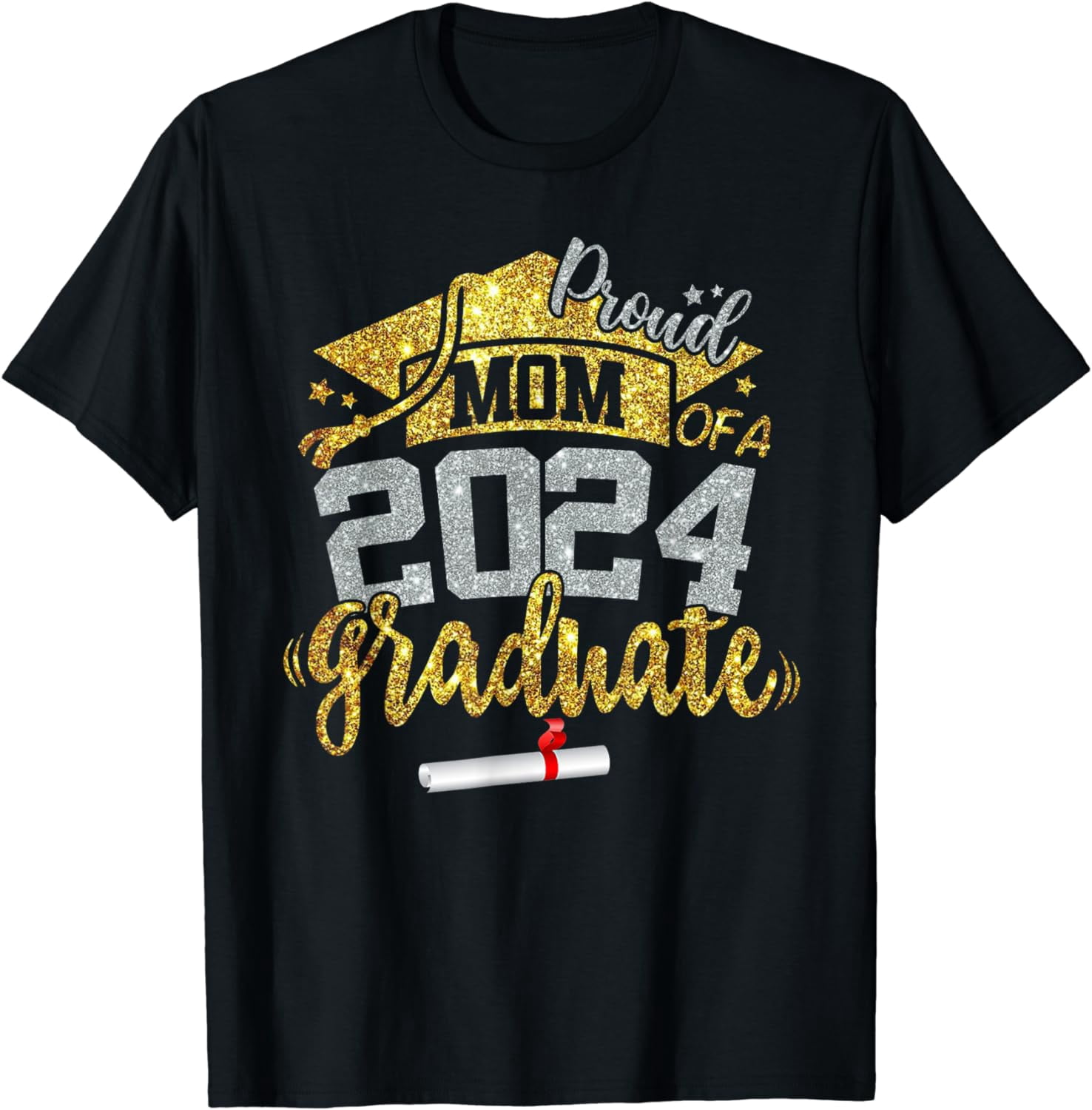 Mom Senior 2024 Proud Mom Of A Class Of 2024 Graduate Mother T-Shirt ...