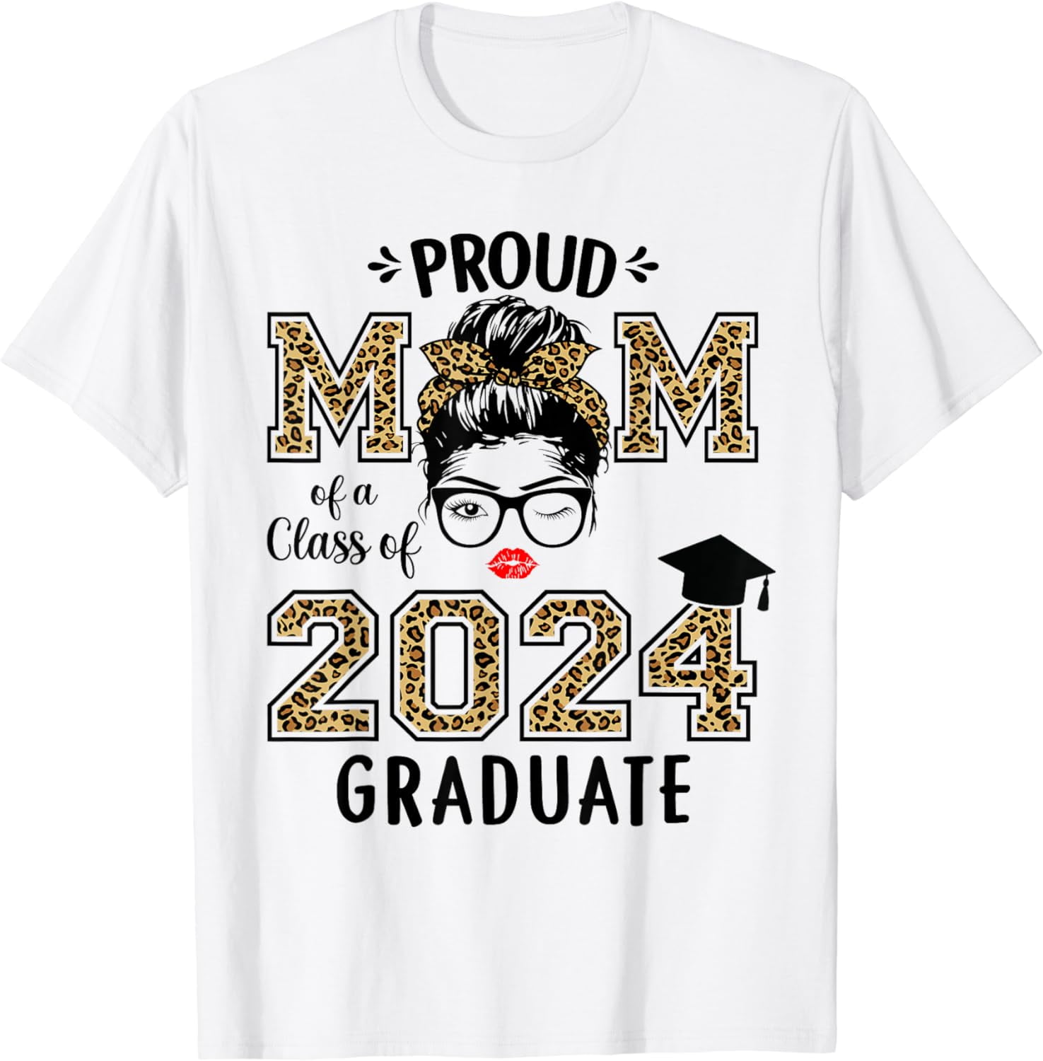 Mom Senior 2024 Proud Mom Of A Class Of 2024 Graduate T-Shirt - Walmart.com