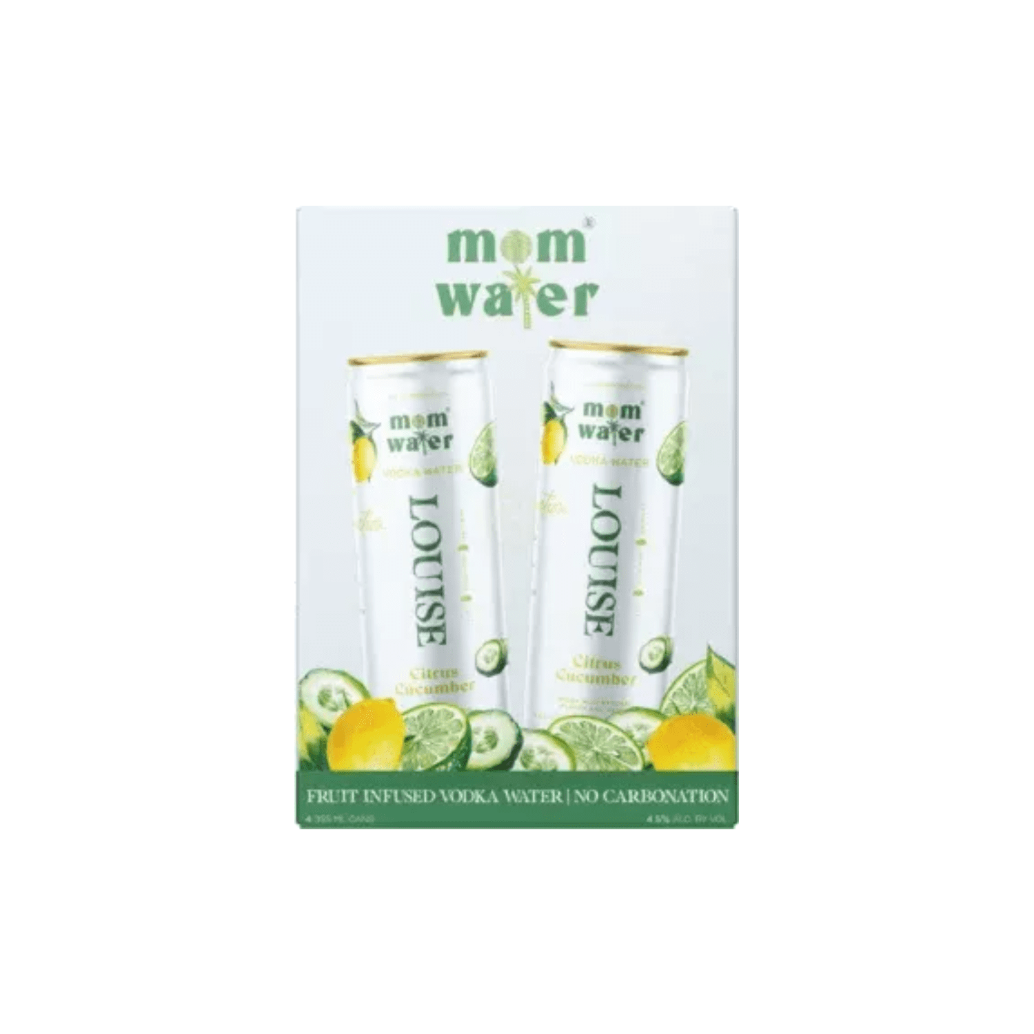 Mom Water Louise Citrus Cucumber Flavored Beverage, 12 fl oz 4 Pack Can ...
