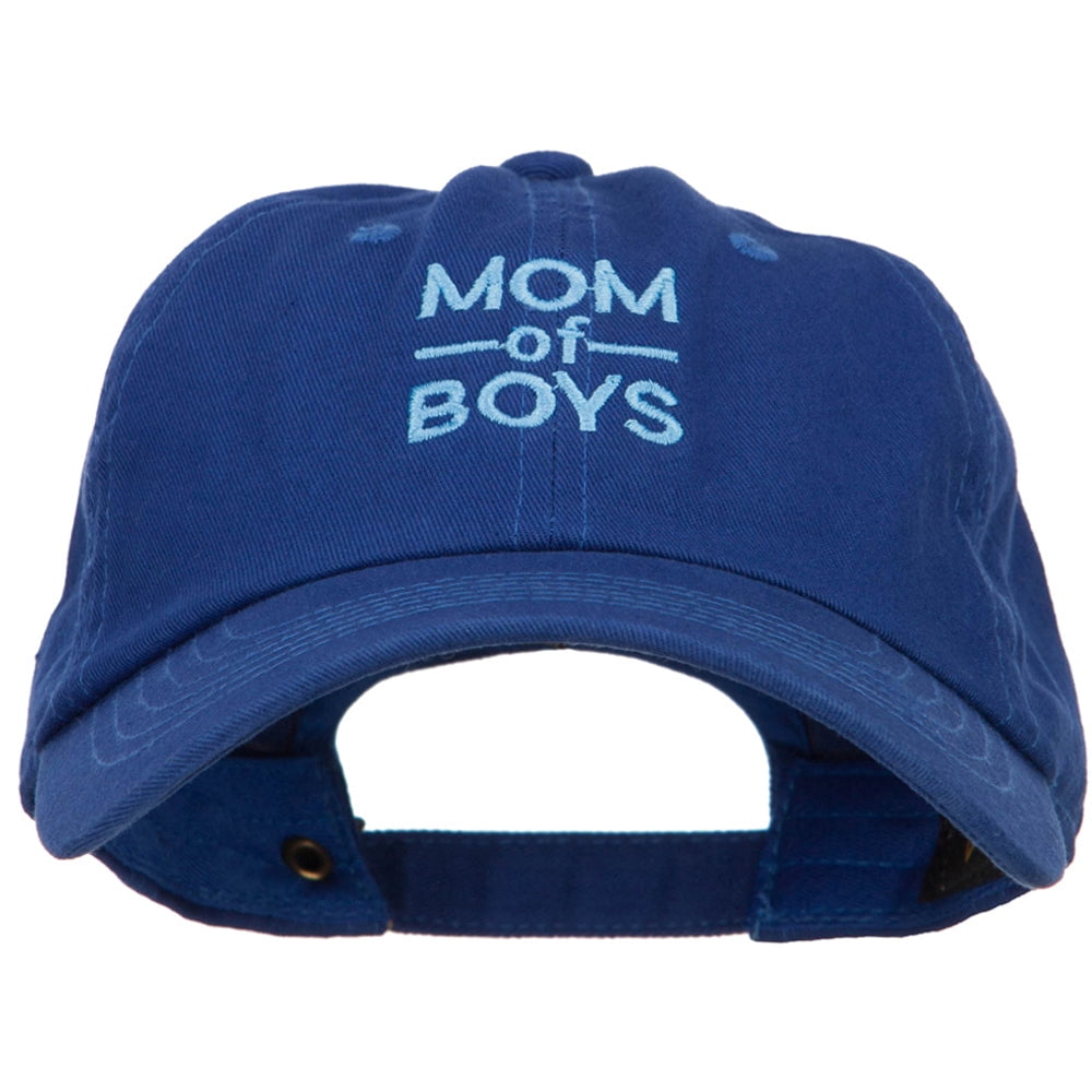 Mom of Boys Embroidered Unconstructed Cap - Royal OSFM - Walmart.com