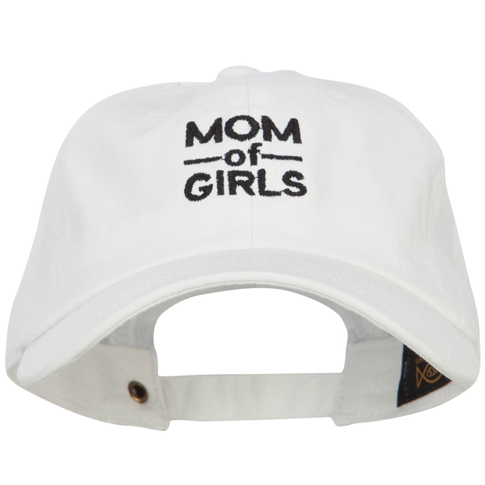 Mom of Girls Embroidered Unconstructed Cap - White OSFM - Walmart.com