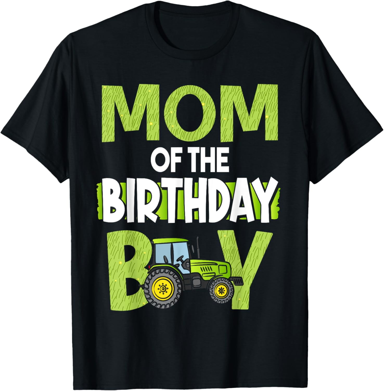 Mom of the Birthday Boy Mother Family Tractors Farm Trucks T-Shirt men ...