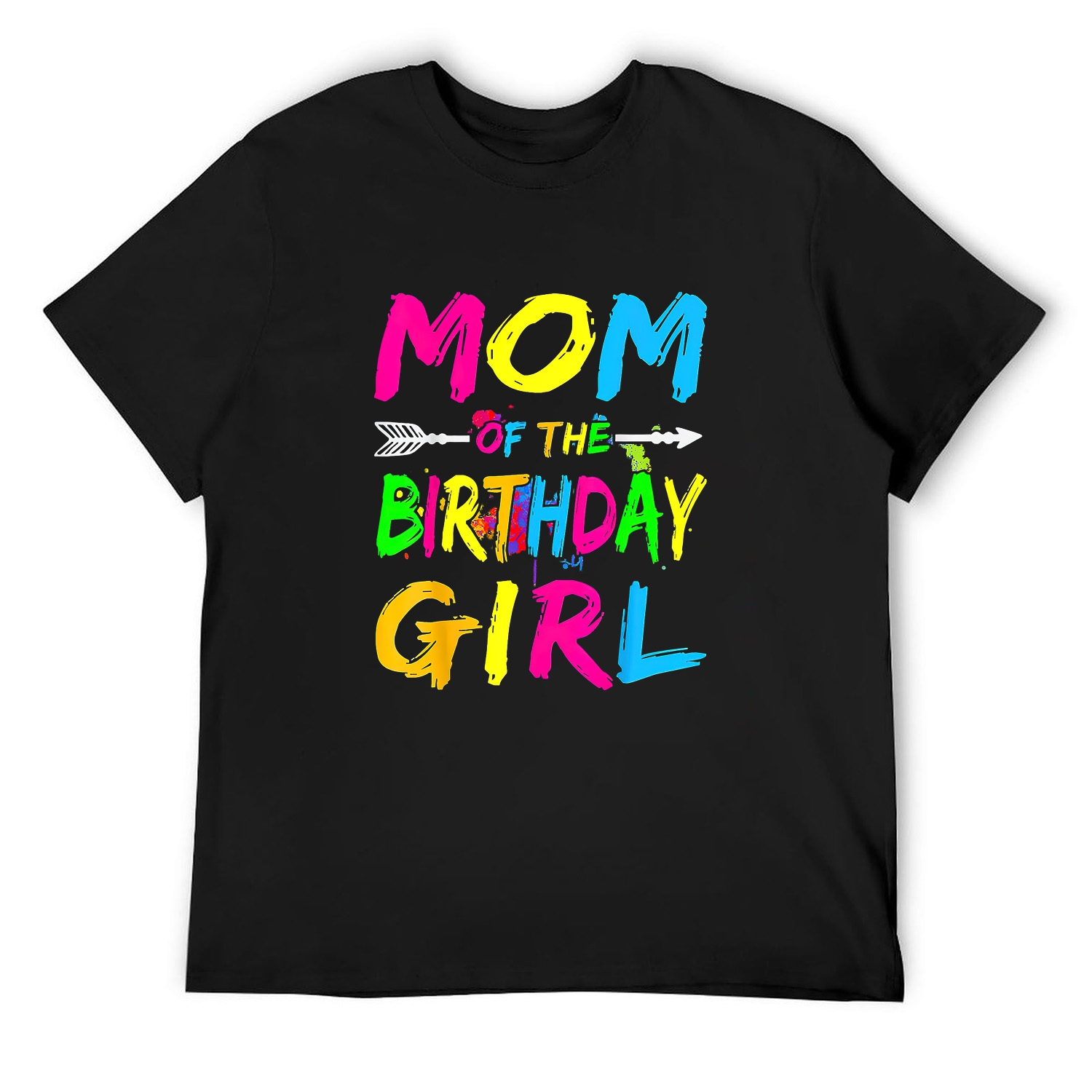 Mom of the Birthday Girl Retro 80's Party Shirt T-Shirt Black S - Walmart.com