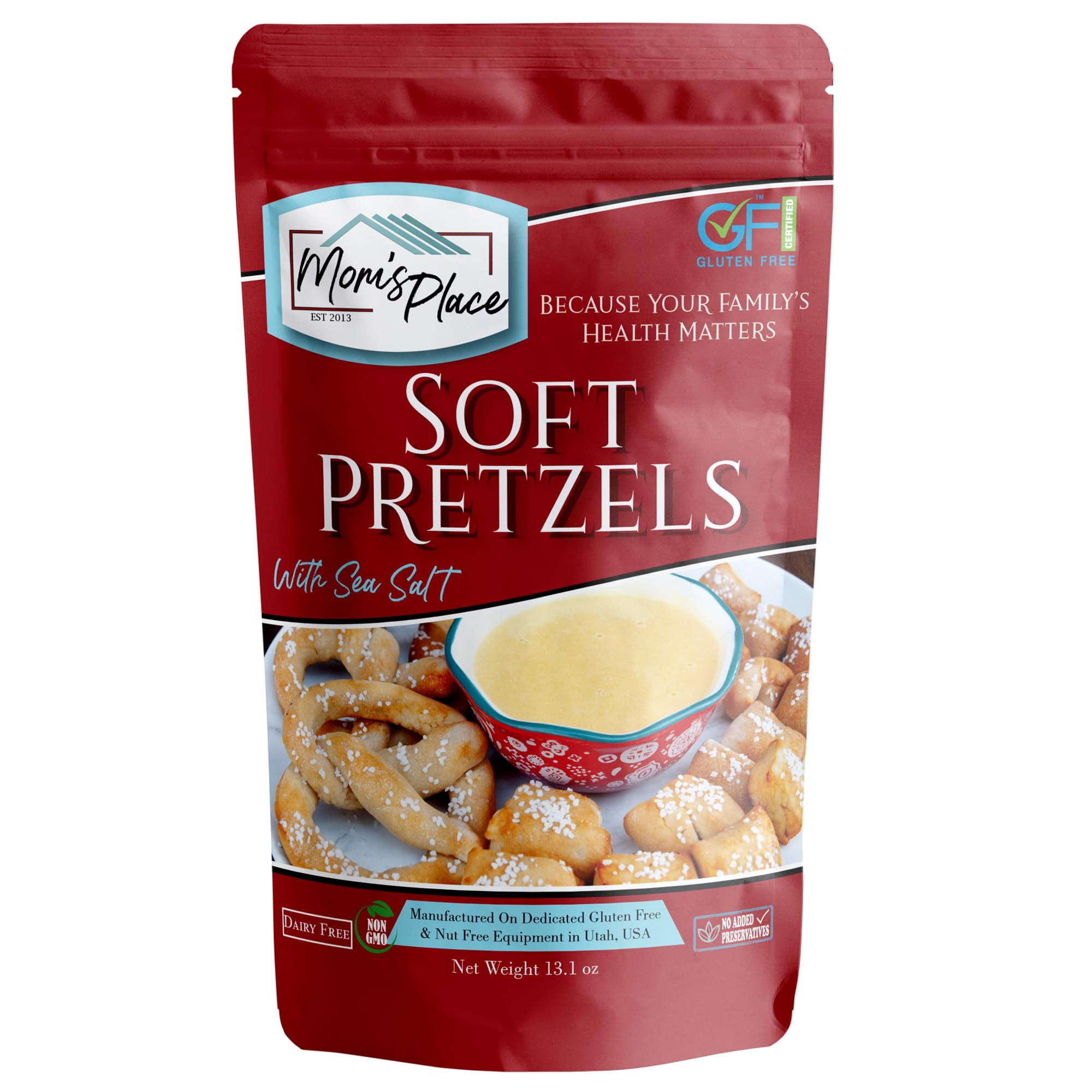Mom's Place Gluten Free Soft Pretzels with Sea Salt Mix, Soft Pretzel ...