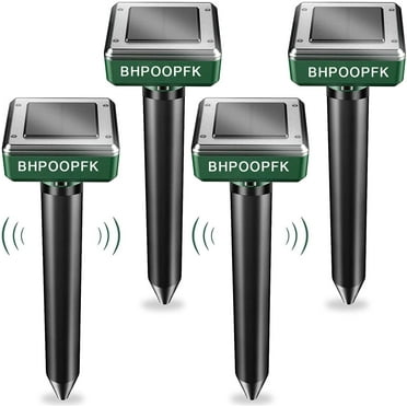 Paddsun 8 Pack Mole Repellent Solar Powered Ultrasonic Chipmunk ...