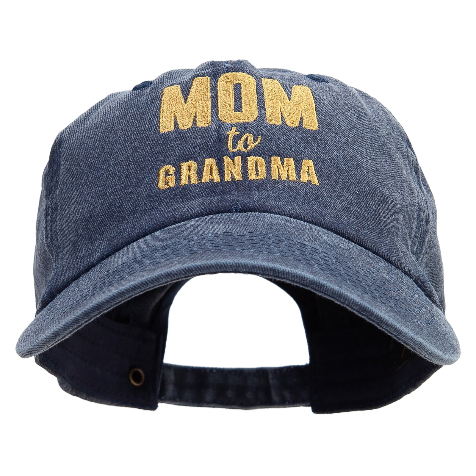 Mom to Grandma Cotton Twill Premium Pigment Dyed Cap - Navy OSFM ...