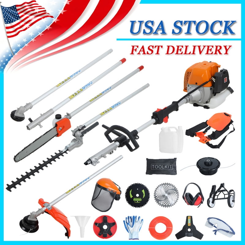 Momarys Gas Powered Weed Eater, 8-In-1 52CC 2-Stroke Brush Cutter, Pole ...