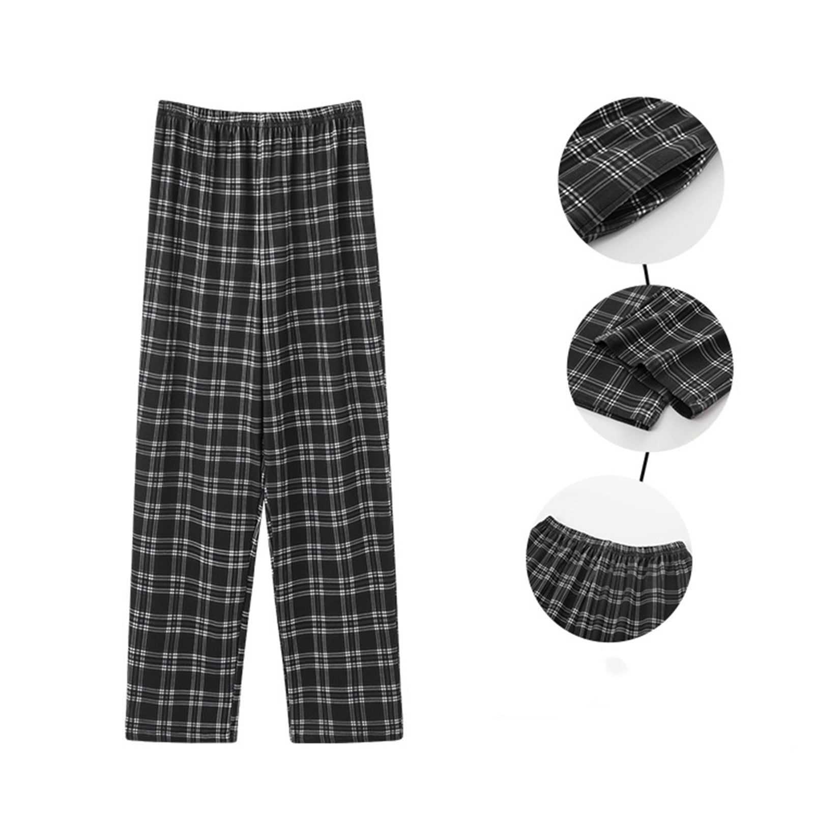 Momasggi Men's Plaid Pajama Pants Big and Tall Pjs Bottoms Lightweight ...
