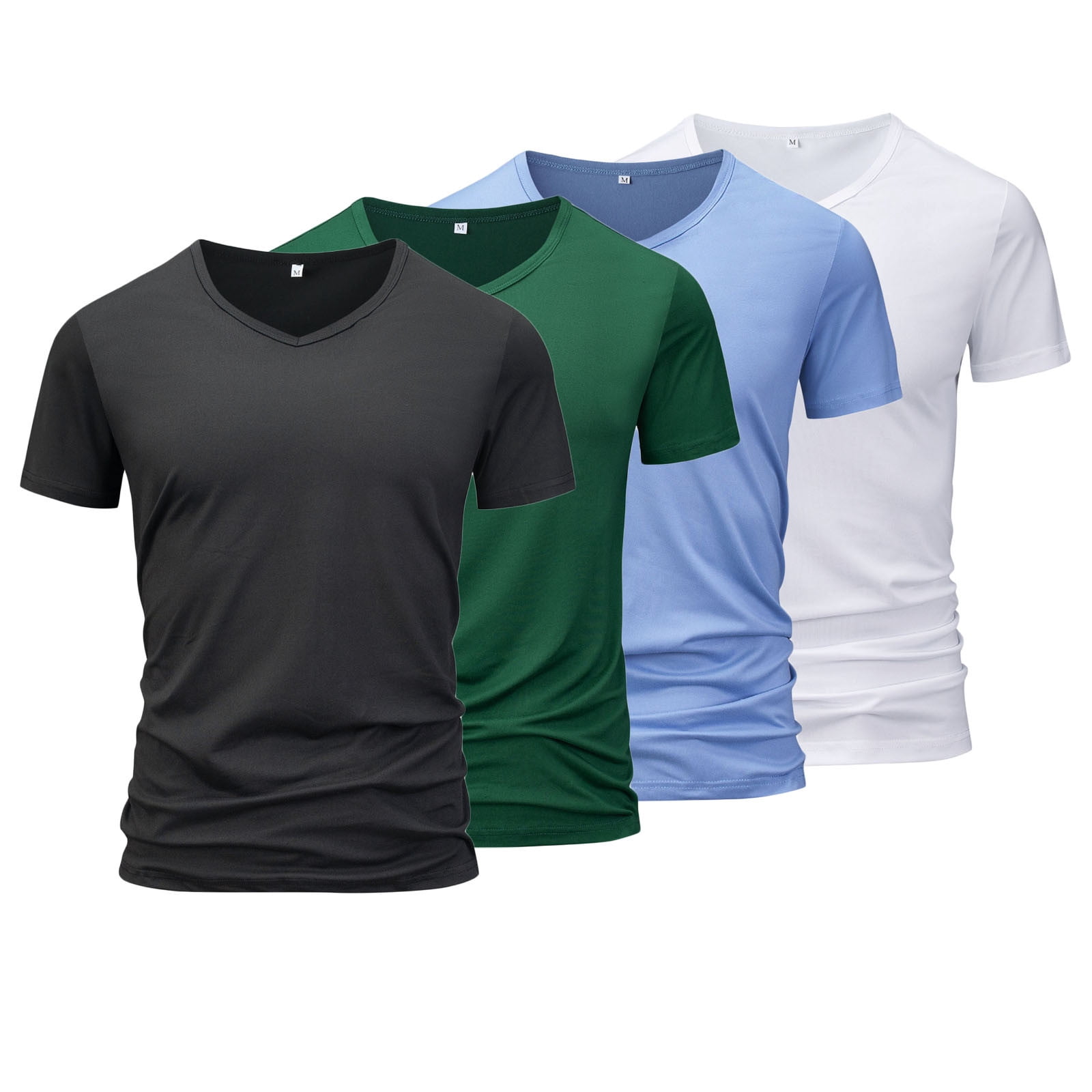 Momasggi Mens Textured T-Shirts Lightweight Casual Knit Short Sleeve ...