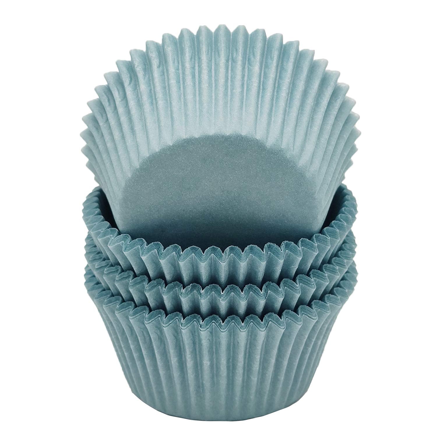 Mombake Premium Blue Greaseproof Standard Cupcake Liners Muffin ...