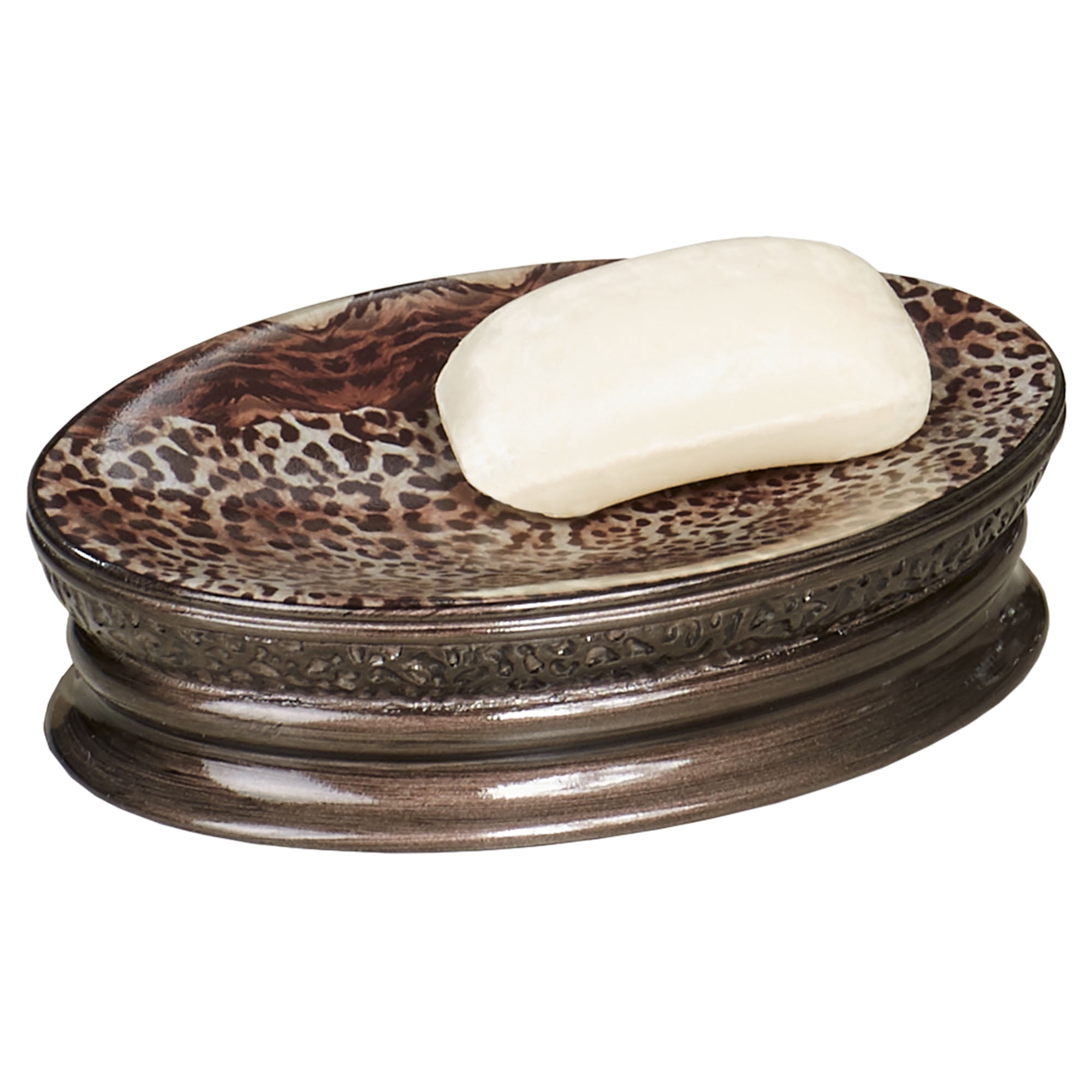 Mombasa Safari Animal Print Soap Dish Multi Warm Soap Dish - Walmart.com