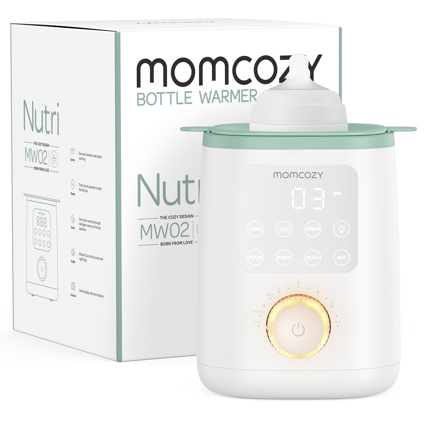 Momcozy Fast Universal Baby Bottle Warmer, Safe Warm Water Bath for ...