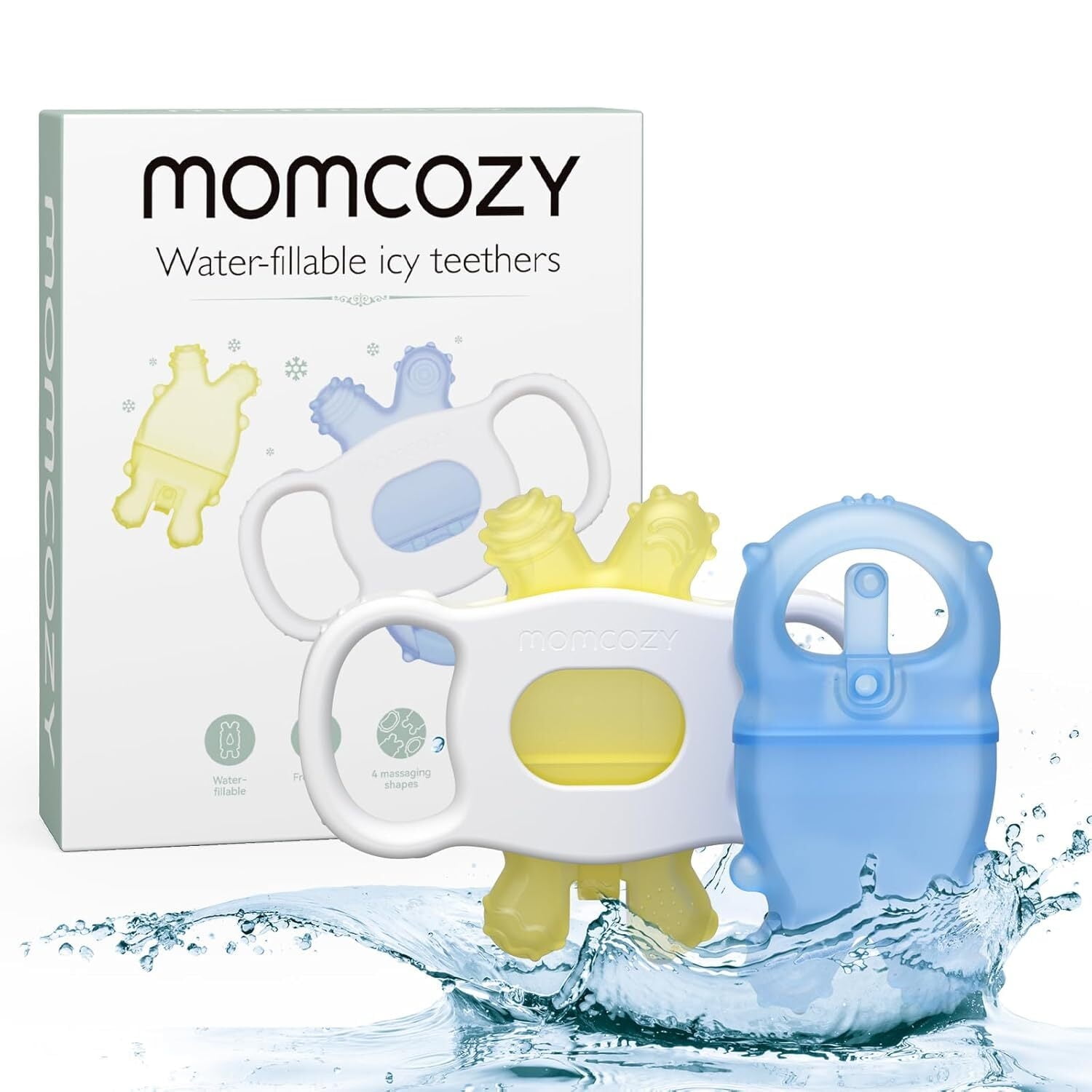 Momcozy Baby Teether Toys, Baby Teething Toys Chill Teether, 2 Pcs ...