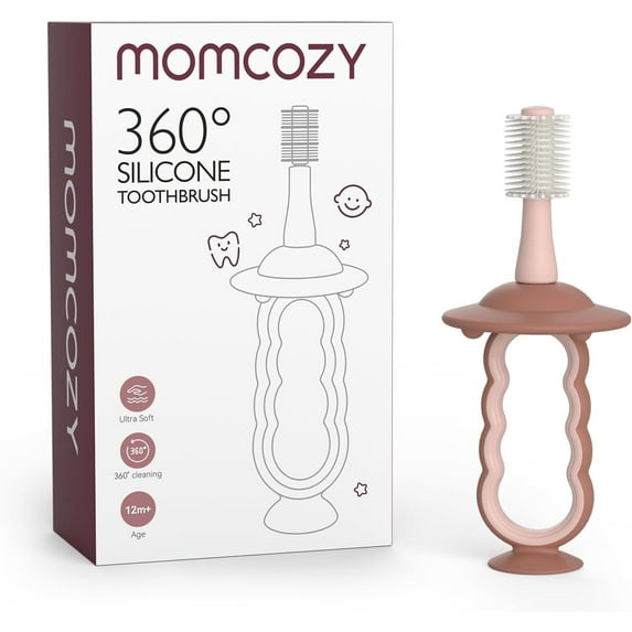 Momcozy Baby Toothbrush, Infant Gum Brush, Extra Soft Bristles, 6-12 ...