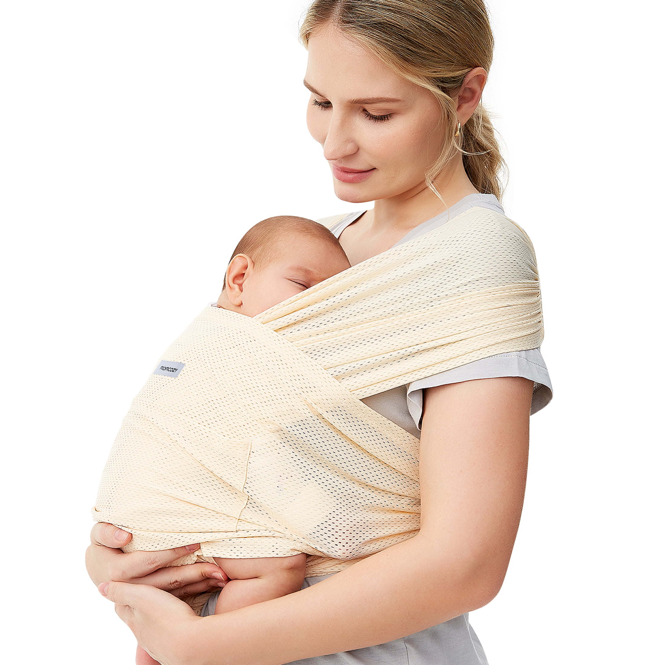 Momcozy Baby Wrap Carrier Air-Mesh, Cooling Fabric for Summer, Infant ...