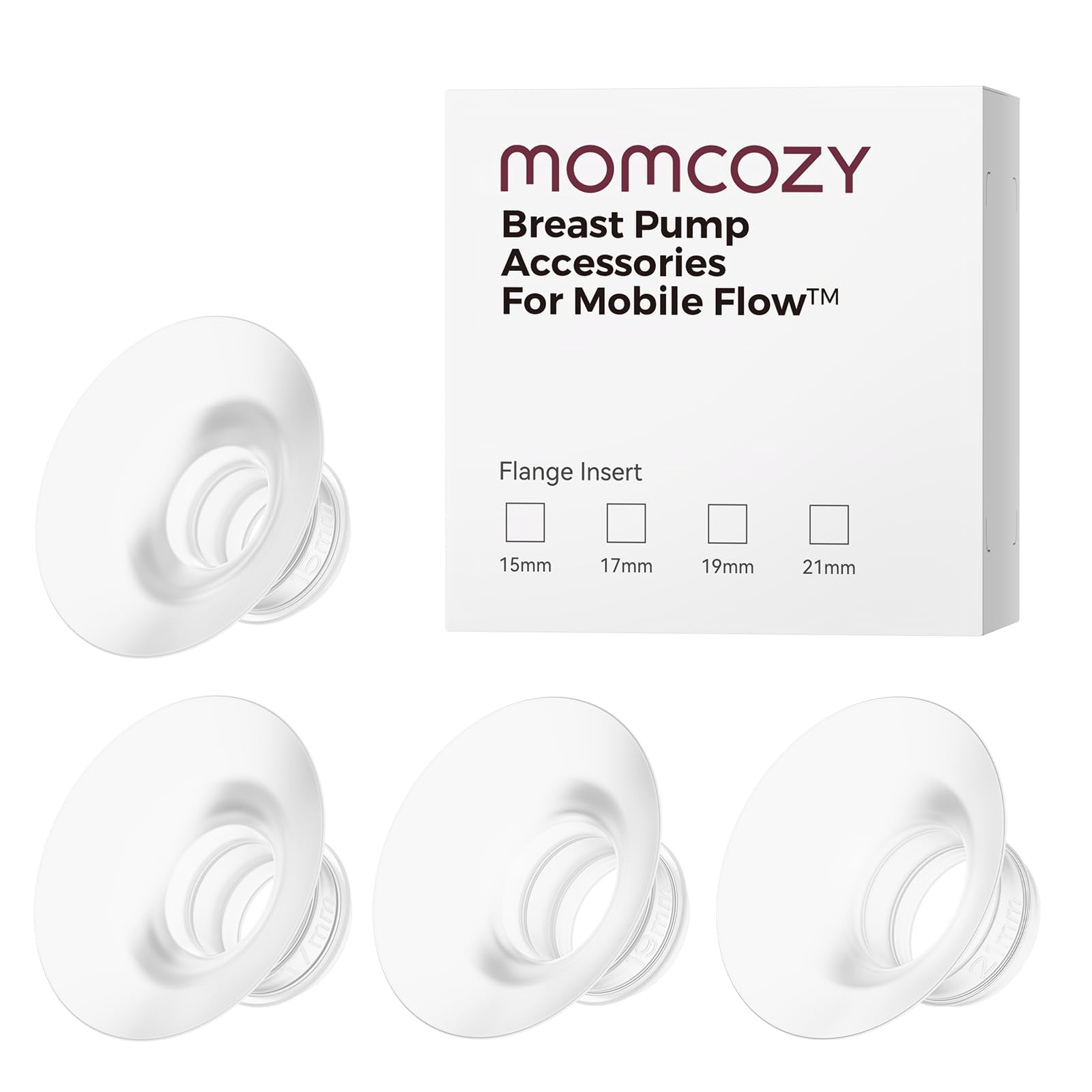 Momcozy Flange Insert 21mm Compatible with 24mm Flange/Shield of Most ...
