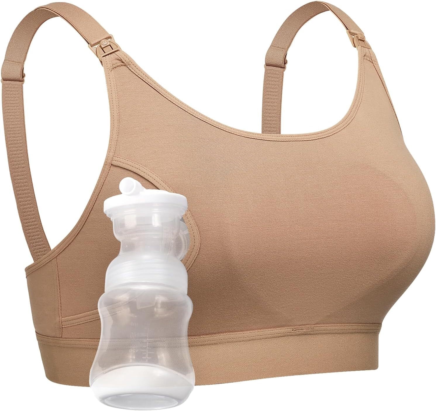 Momcozy Adjustable Nursing & Pumping Bra, Comfortable Breastfeeding ...