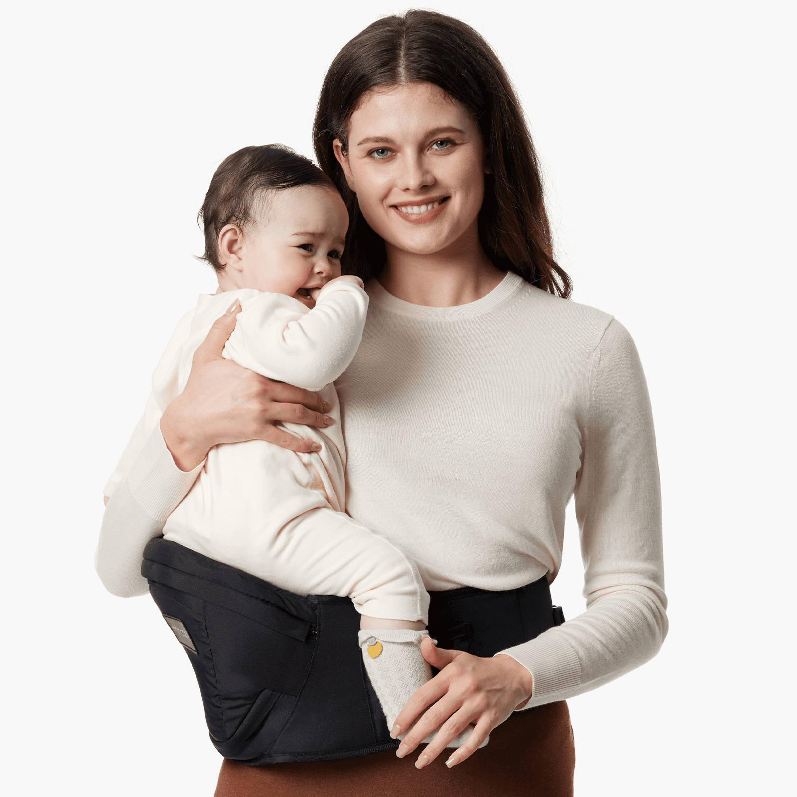 Momcozy Hip Seat Baby Carrier with Storage Pockets, Ergonomic Waist ...