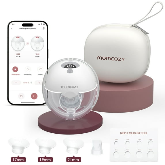 Momcozy M5 Smart App Control Hands Free Breast Pump, Double Wearable ...