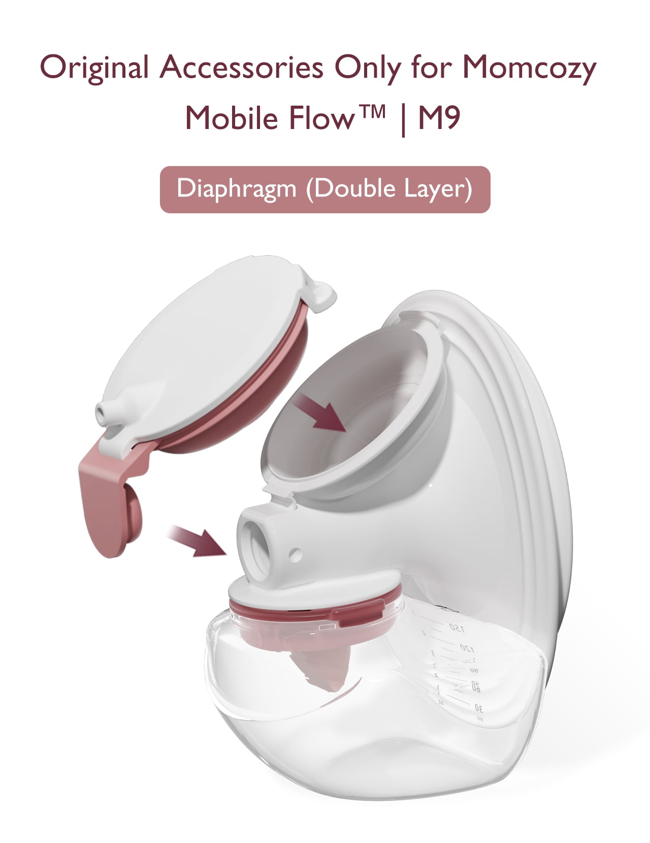 Momcozy Mobile Flow Breast Pump Diaphragm, Original Momcozy M9 Mobile Flow Breast Pump ...