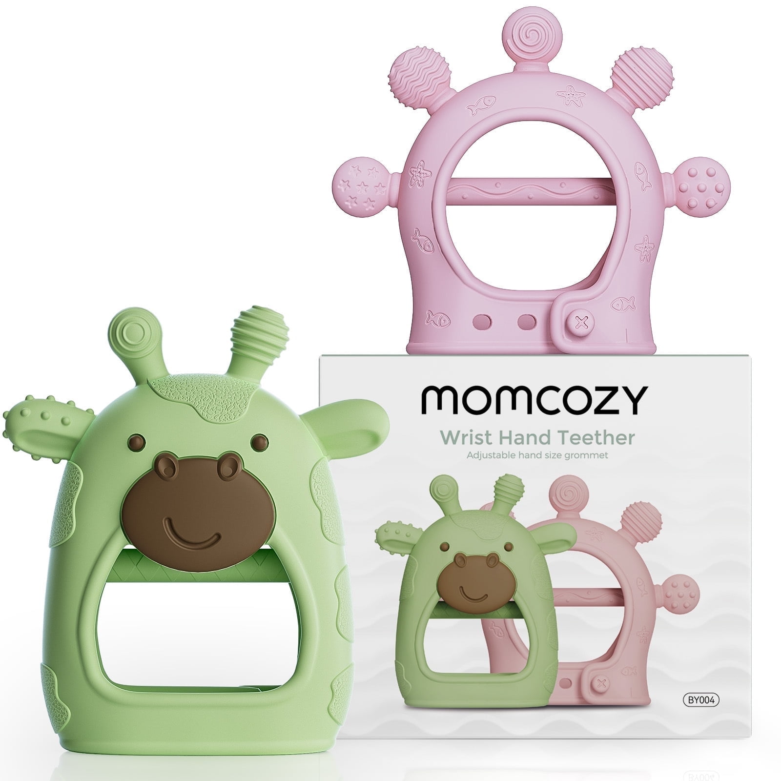 Momcozy Silicone Baby Teether, Soft Teething Toys for Infant 0-12 ...