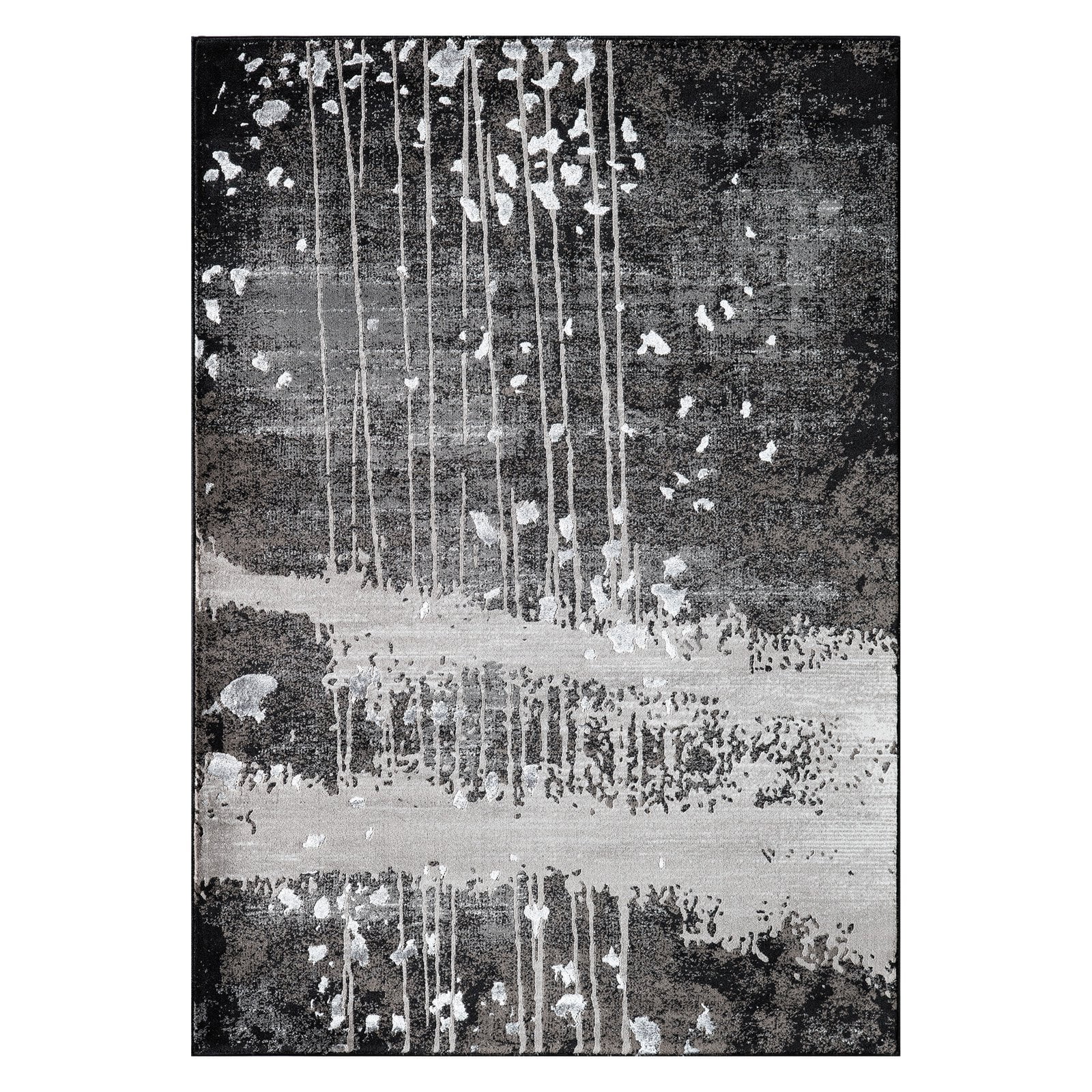 Momeni Abstract Modern Area Rugs, Gray/Black,60"X39" - Walmart.com